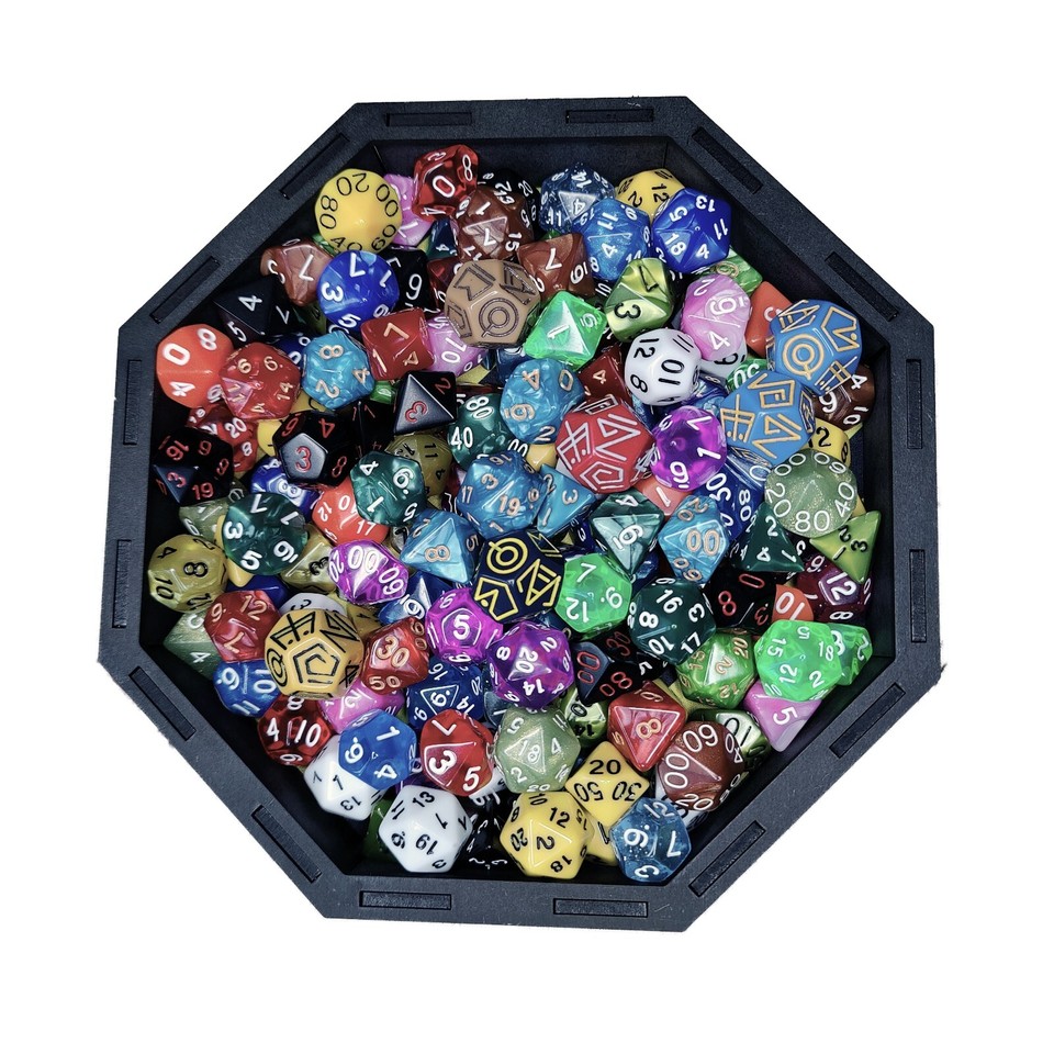 Steampunk Octagon Wooden Dice Tray, Rolling Tray D&D Tabletop Board ...