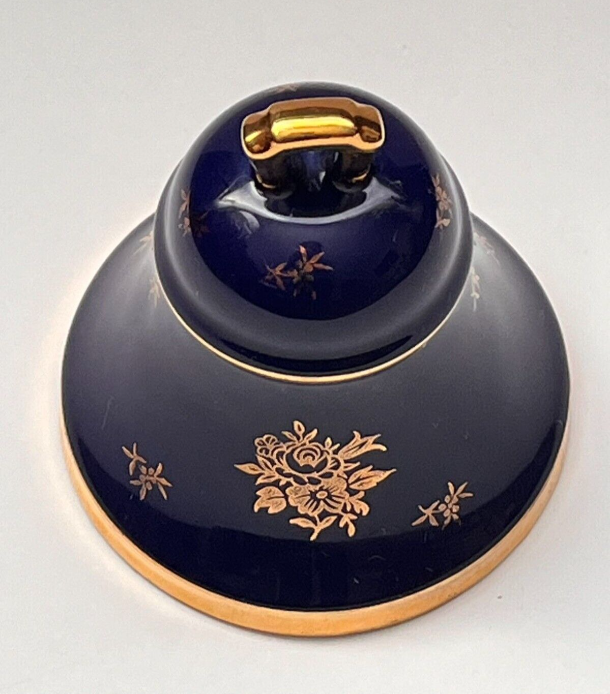 Limoges France Cobalt Blue Courting Couple Porcelain Bell w/ Gold Trim ...