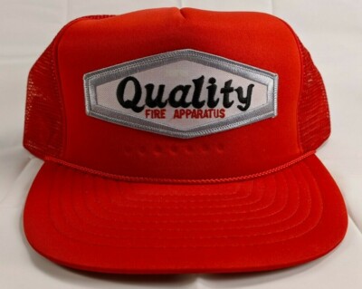 Cameo Red Quality Fire Apparatus Snapback Cap Trucker Hat | eBay