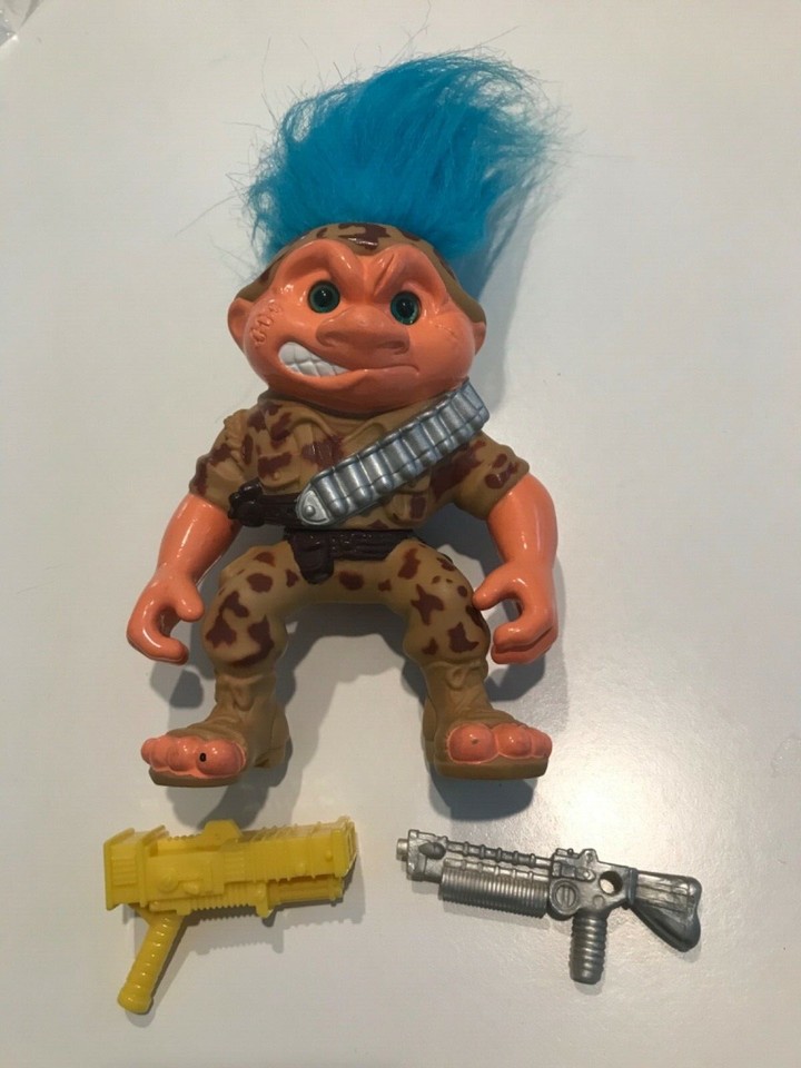 HASBRO BATTLE TROLLS 1992 GENERAL TROLL ACTION FIGURE WITH 2 ...