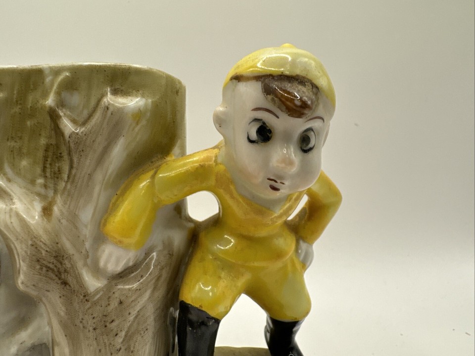 Vintage Made In Japan Planter Flower Pot Boy And Squirrel In A Tree | eBay