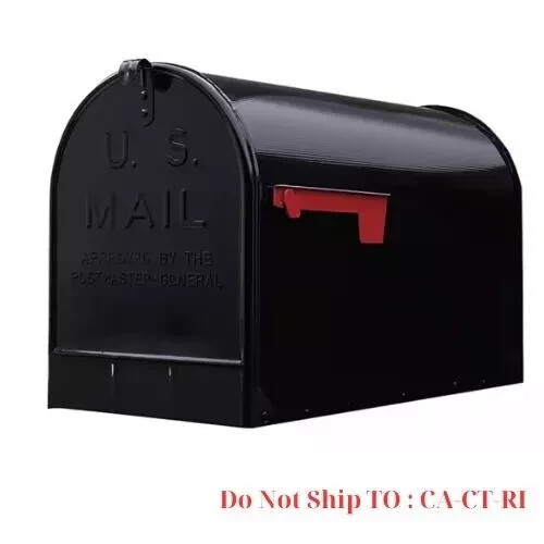 Architectural Mailboxes Stanley Black, Extra Large, Steel, Post Mount Mailbox | eBay