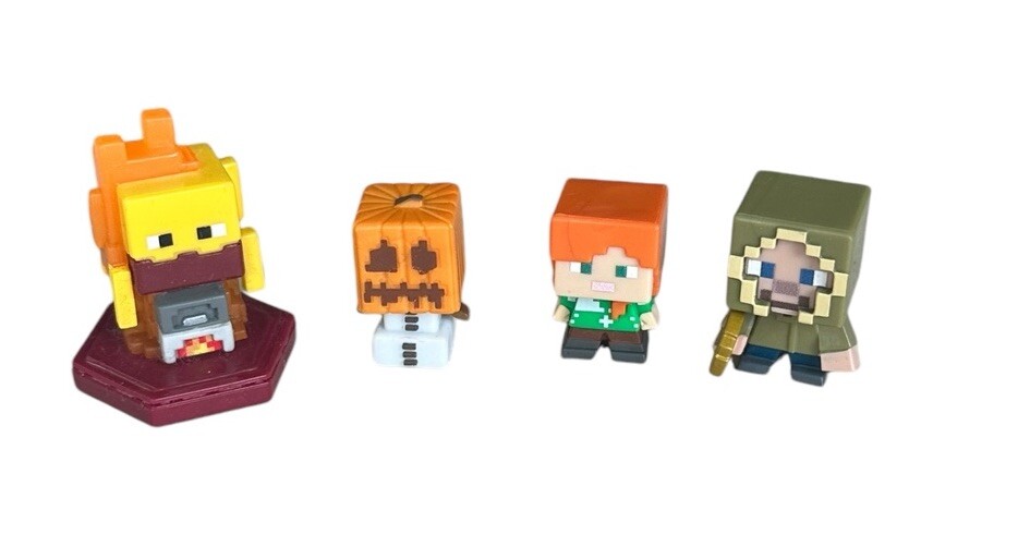 Mattel Minecraft Mini Figure Series Assorted Lot of 4 Alex Steve ...