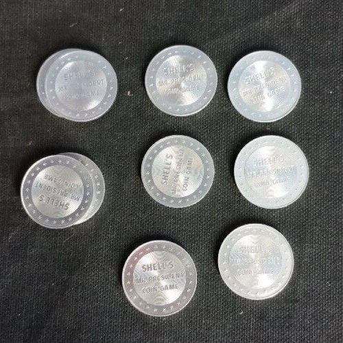 1968 Shell's Mr. President Game Tokens 10 Aluminum Coins Only 2 ...