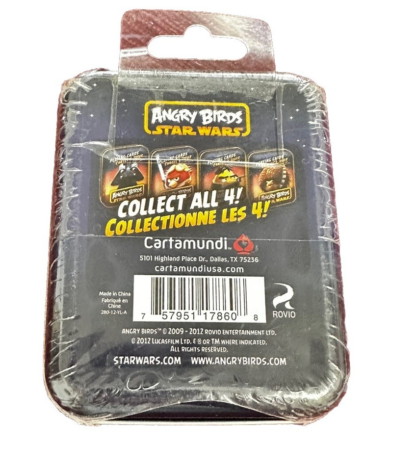 New Playing Cards Angry Birds Star Wars Luke Skywalker Metal Tin 3D ...