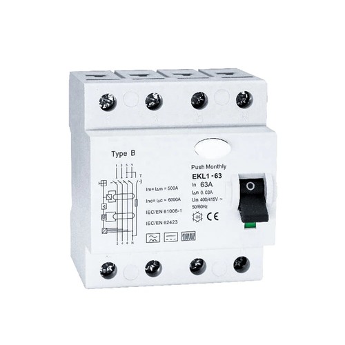 IEC 62423 30mA 40A RCD Type B RCCB Current Circuit Breaker EV Charging ...