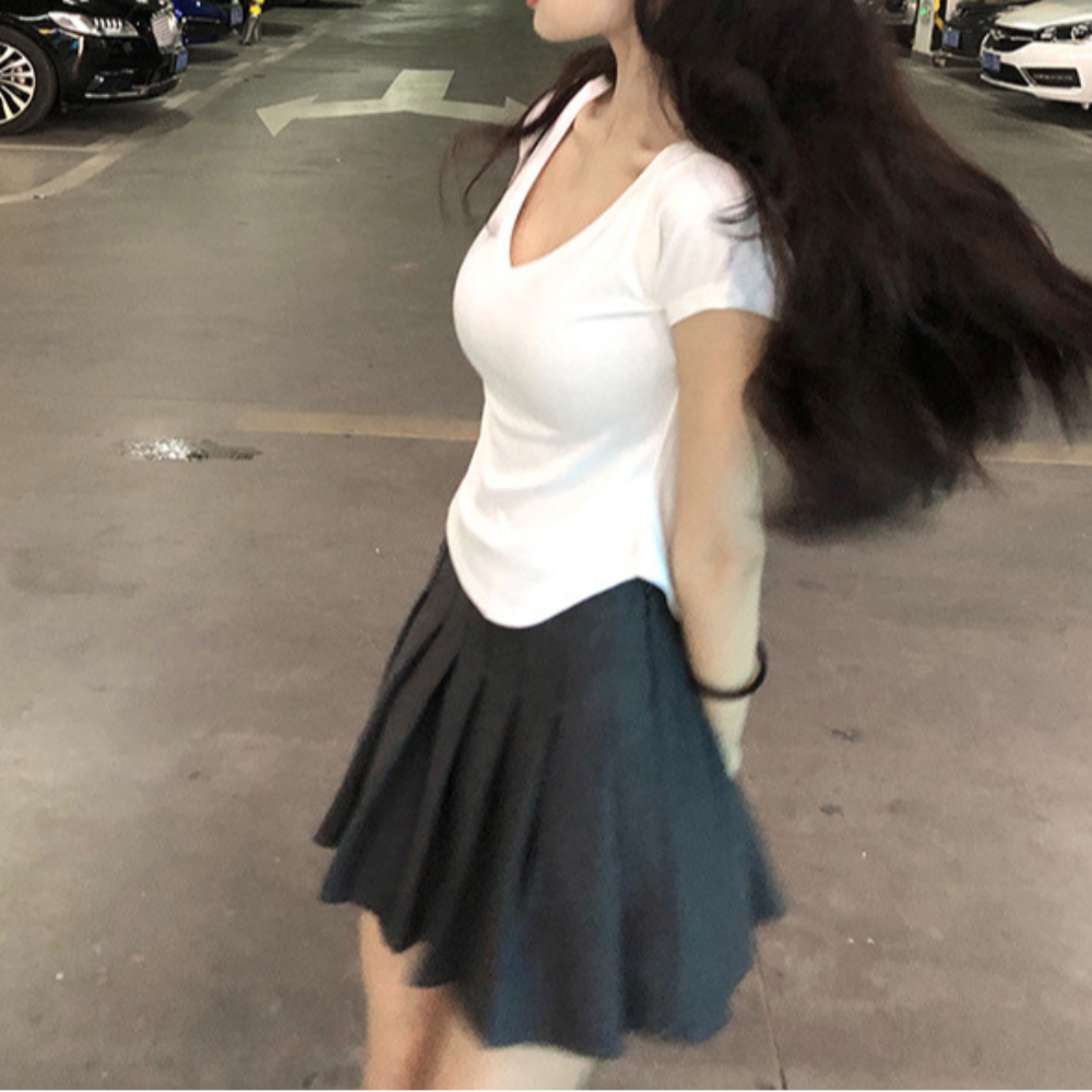 Plain Irregular Base Top Terylene Cropped Crop Tops Women | eBay