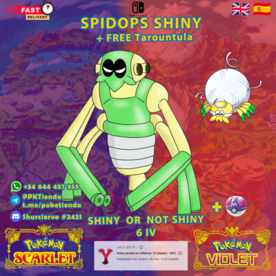 SPIDOPS & TAROUNTULA SHINY 🍊 Pokemon Scarlet Escarlata Violet Purpura🍇 ...