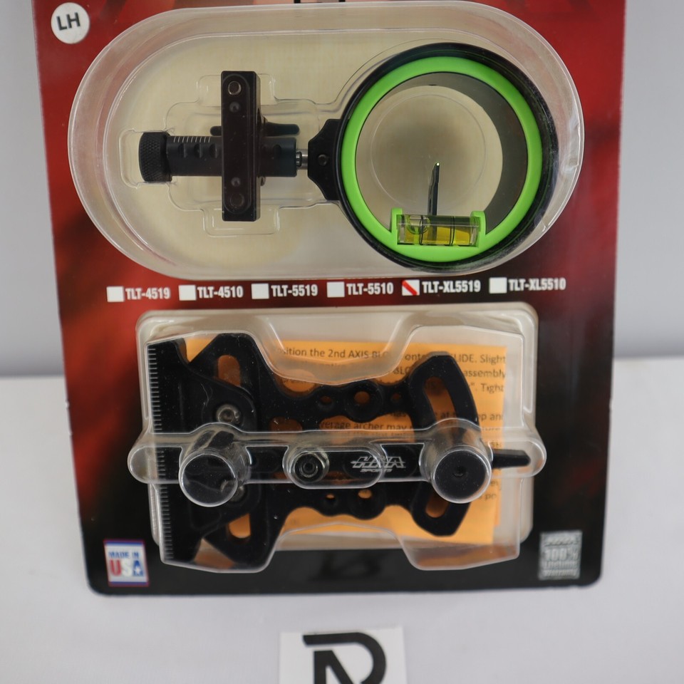New HHA Sports Tetra LT Sight .019 Single Pin LH TLT-XL5519 Archery Bow ...