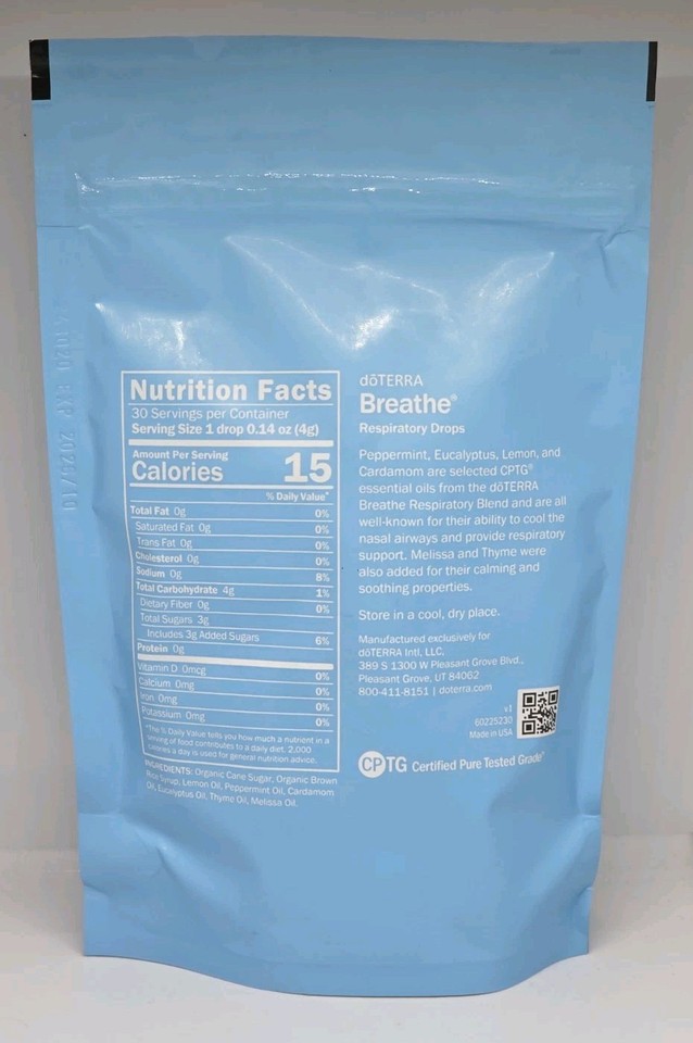 doTERRA Breathe Respiratory Drops 30 Drops New Sealed in Bag Exp. 10/ ...