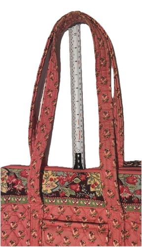 VERA BRADLEY Petite Villager Pink Pansy Flower Bucket Shoulder Bag ...