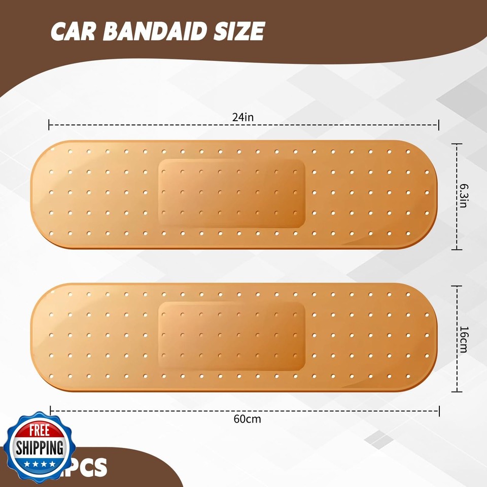 2PCS Car Bandaid Sticker 24 x 6.6 Inches Giant Bandaid Sticker, Car ...