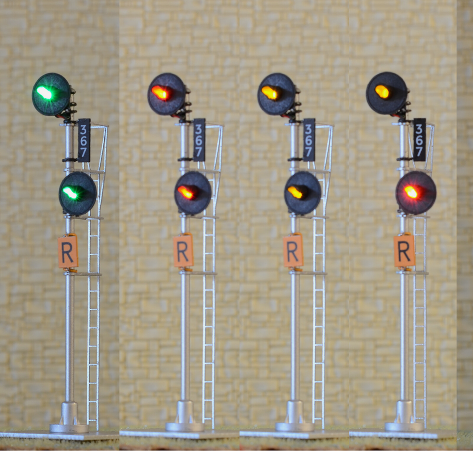 1 x HO scale searchlight signal model railroad 3-colors LED indicator # ...