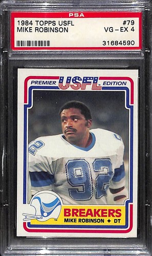 1984 Topps USFL #79 Mike Robinson - Set Break! PSA 4 | eBay