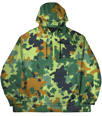 Flecktarn Camo Tactical Waterproof Anorak Ripstop Jacket Military ...