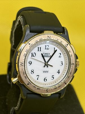 Mens Vintage Timex Indiglo Rotating Compass Bezel Gold Tone Philippines ...