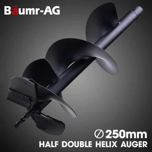 BAUMR-AG 250mm x 760mm Half Double Helix Auger Post Hole Digger Boring ...