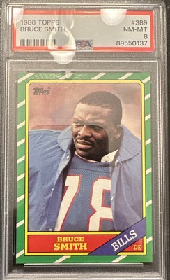 1986 Topps Buffalo Bills Bruce Smith Rookie MT 8 PSA Authenticated | eBay