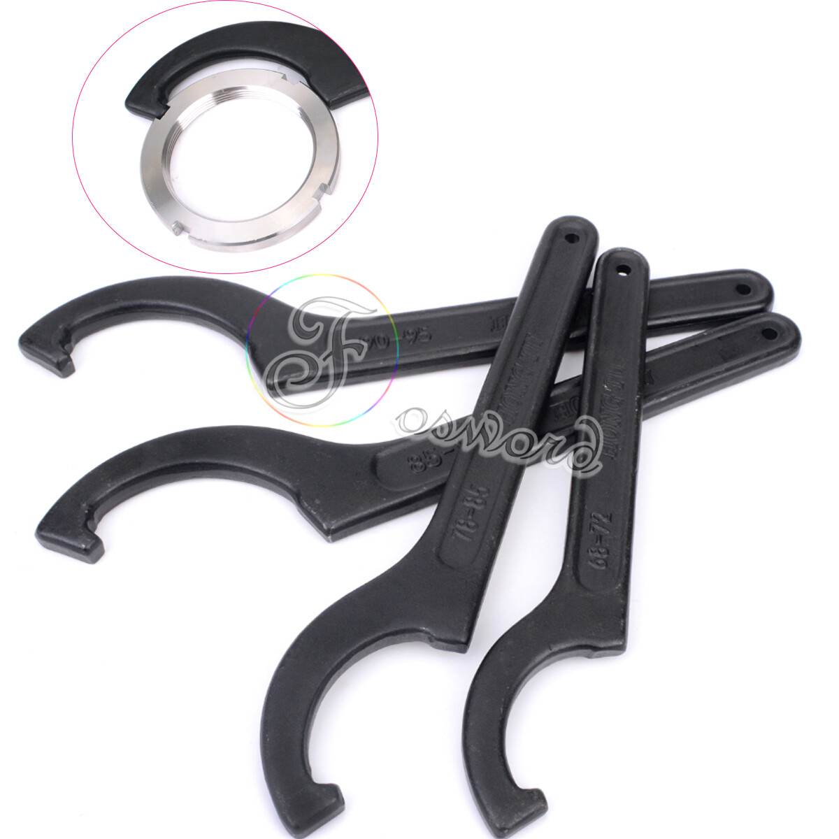 22-300mm C Spanner Wrench Hook Tool For Motorcycle Bike Shock Absorber ...