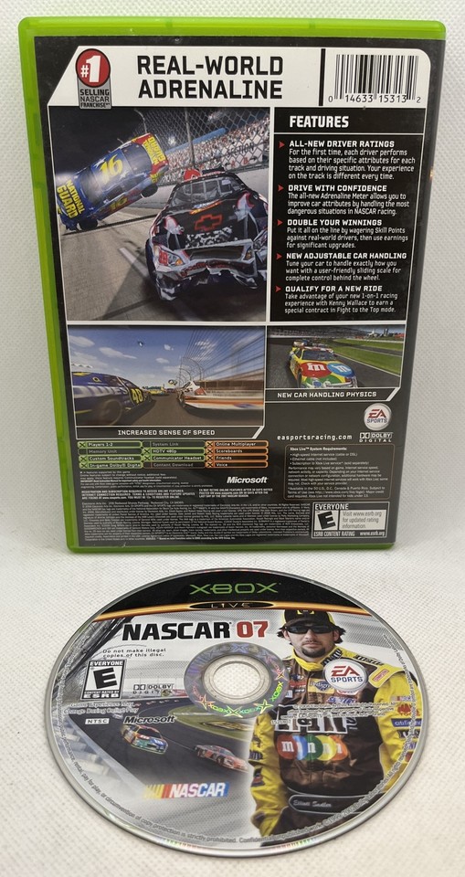 NASCAR 07 (Microsoft Xbox, 2006, EA Sports, Tested Works Great, Car ...