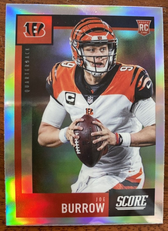 2020 Panini Chronicles JOE BURROW Score Silver Prizm Rookie Refractor ...