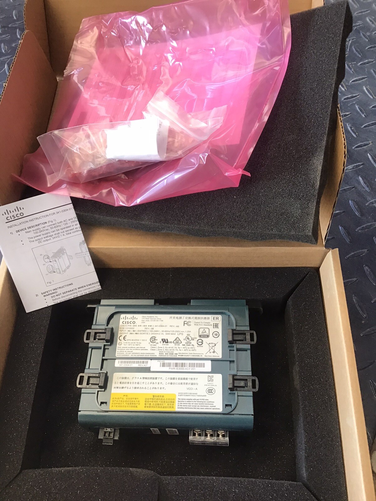 NIB Cisco Power Supply IE Switch PWR-IE3000-AC 3410304-01 COM8910ARA | eBay