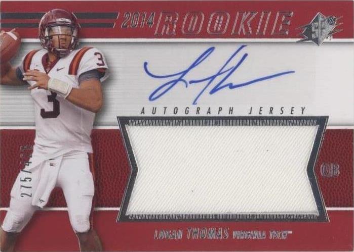 2014 SPx - Rookie Autograph Jersey Logan Thomas #66 /425 (AU, MEM, RC ...
