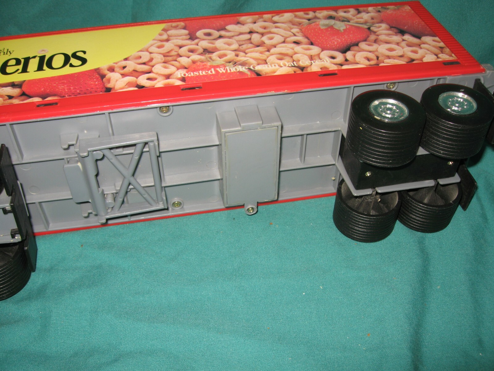 Vintage Cheerios cereal 22" Plastic red Toy Semi Freight Truck Funrise ...