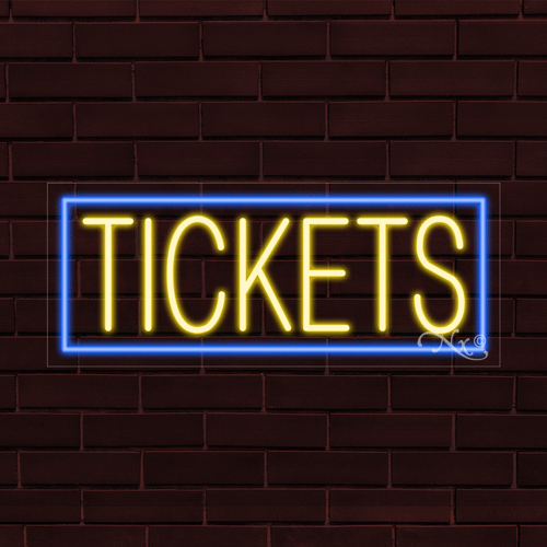 BRAND NEW "TICKETS" w/BORDER 30x12X1 INCH LED FLEX WINDOW/WALL INDOOR ...