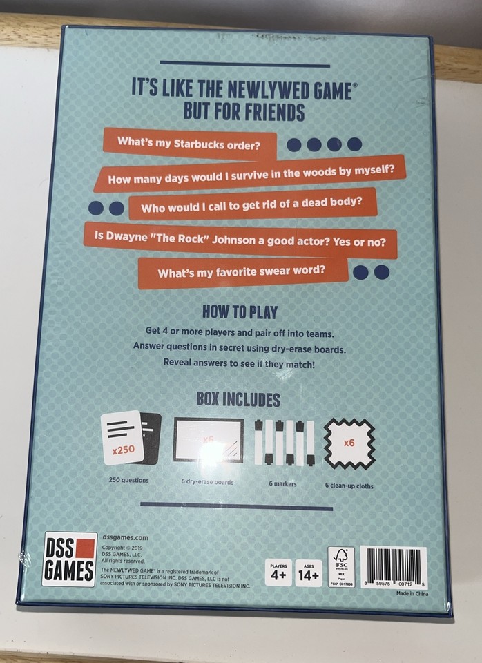 The Best Friend Game Think You Know Your Friends? A Party Game Sealed ...