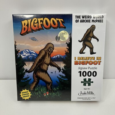 Archie McPhee I Believe in Big Foot 1000 Piece Jigsaw Puzzle NEW | eBay