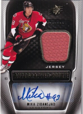 2011-12 SPX Autographed Jersey Rookie Card Mika Zibanejad #79/799 | eBay