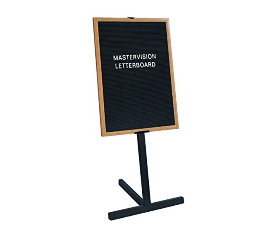MasterVision SUP0801 MasterVision Letter Board Stand 24x 36", Wood ...