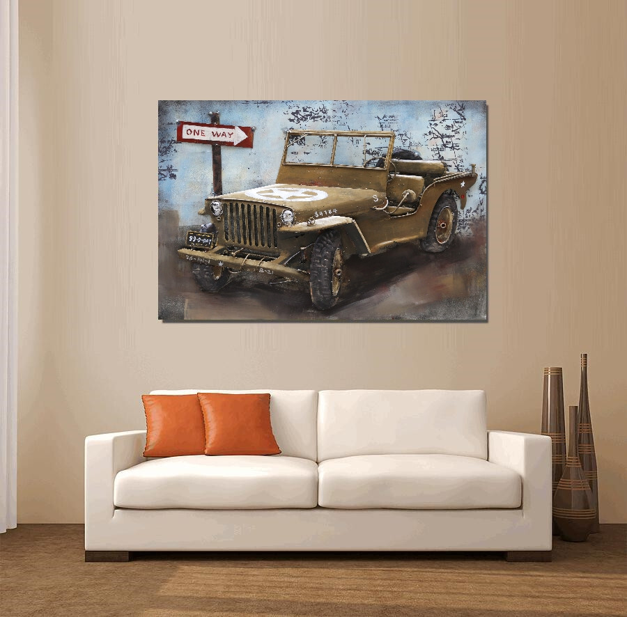 24" X 32" US Army Jeep Ultimate Soldier 21st Century WW2 3-D Artwork ...
