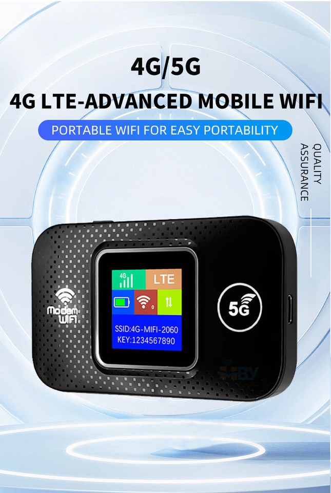 300Mbps 4G LTE LCD Portable WiFi Mobile Broadband Wireless Router MiFi ...