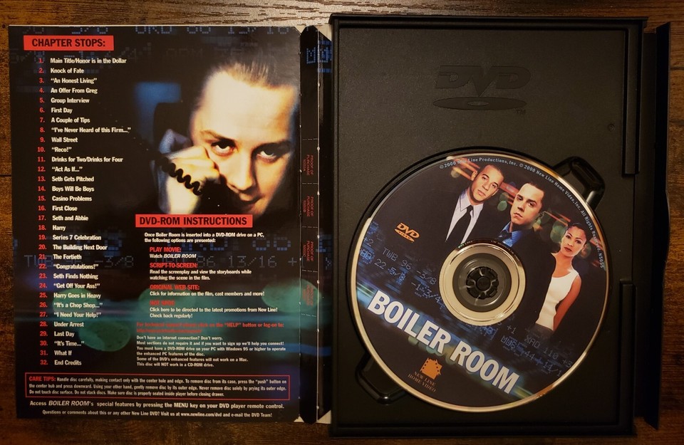 Boiler Room (DVD, 2000) / Giovanni Ribisi / Vin Diesel / Nia Long ...