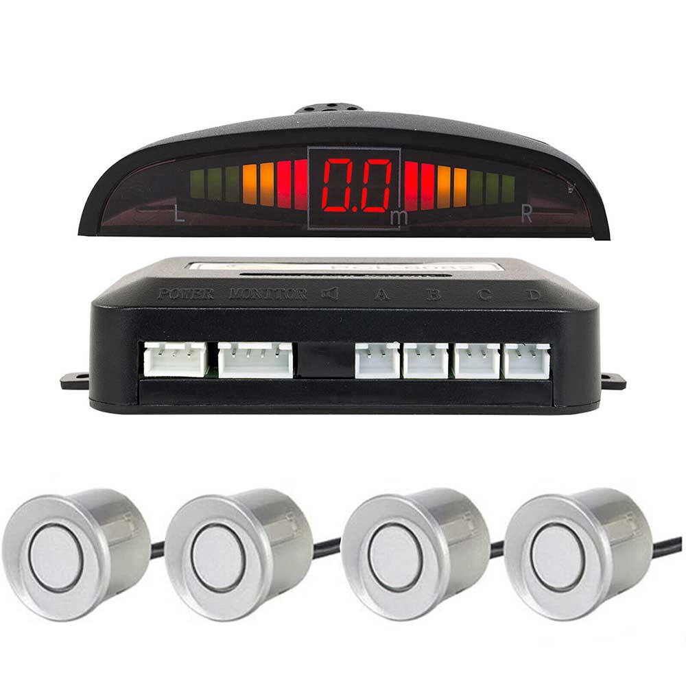 4 sensori di parcheggio x retromarcia display a led e segnale acustico ...