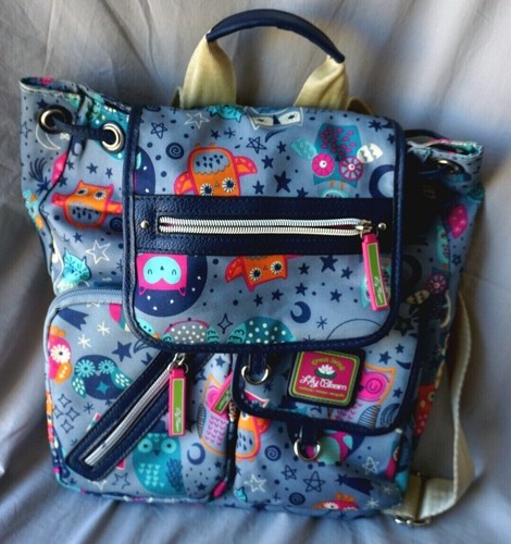 Lily Bloom Women’s Blue Riley Backpack Night Owl Recycled Polyester ...