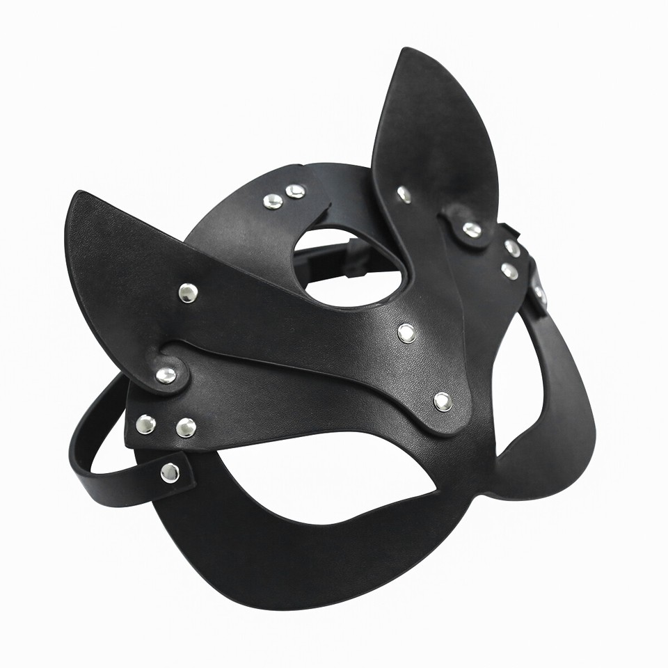 Cosplay Fox Half Mask Tail Plug Fur Metal Bead Plug Bunnygirl Party ...