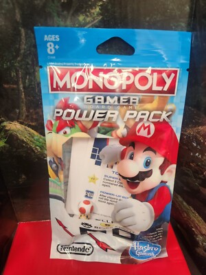 Super Mario Monopoly Gamer Board Game Power Pack Figure Hasbro Toad ...