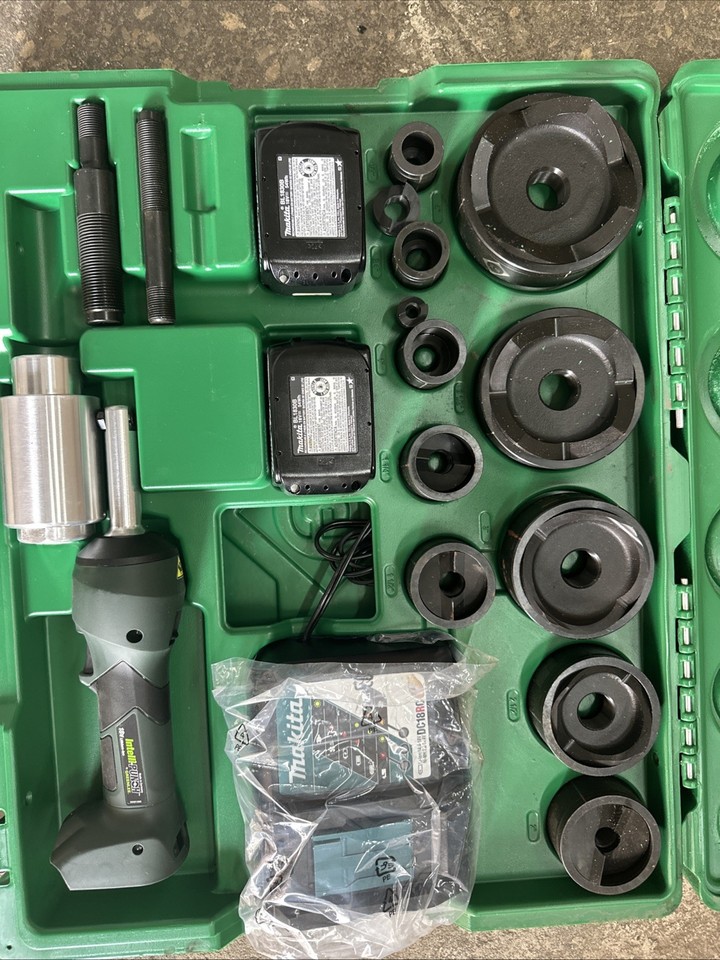 Greenlee LS100X11SB4X INTELLIPUNCH 11-Ton Set, SB 1/2" - 4" Knock Out ...