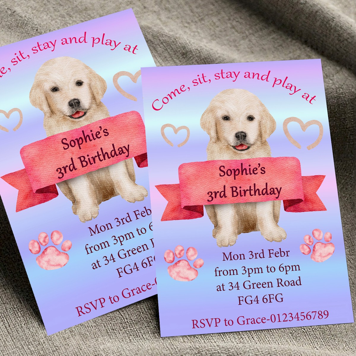 Party Dogs Birthday Party Invitation