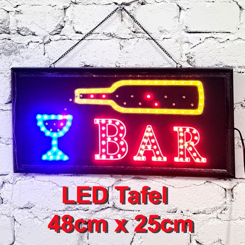 Lichtschild Werbeschild LED BAR 48 x 25 cm Licht Werbetafel Schild LED ...