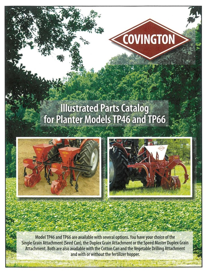 Covington 1 or 2 Row Vegetable Planter Fertilizer Owner's Manual ...