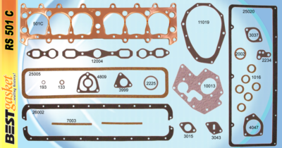 BEST Full Engine Gasket Set w/COPPER Head for 1929-31 Chevy Master 194 ...