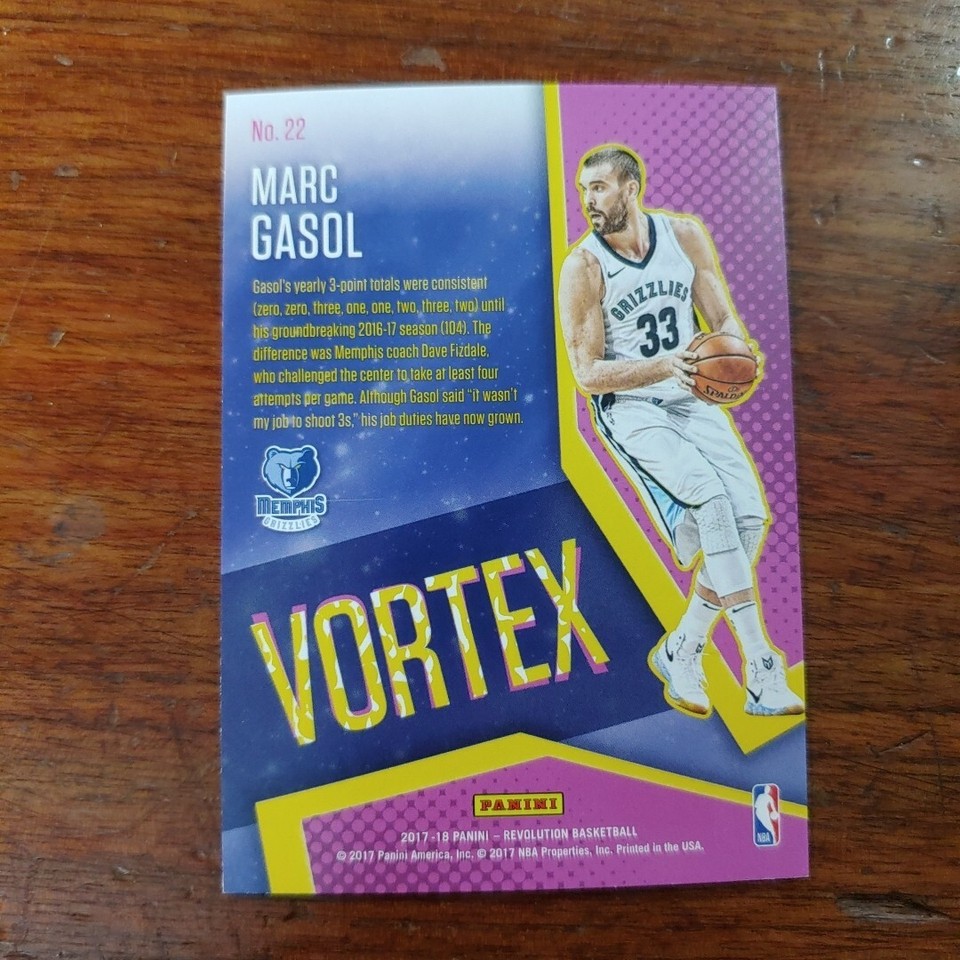 2017 Panini Revolution Marc Gasol Vortex #22 Spurs | eBay
