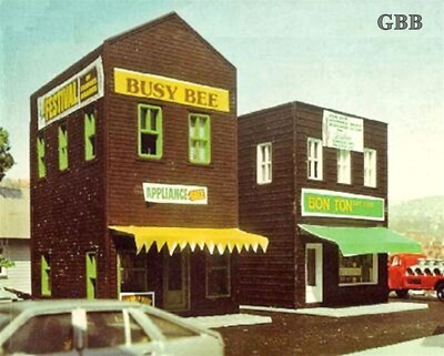 HO Scale 2 Stores Ice Cream Parlor & Boarding House Kit IHC New Sealed ...