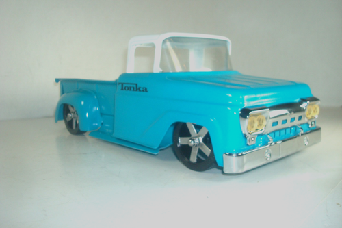 TONKA CUSTOM TEAL LOWRIDER RAT FARM FORD BOX STEPSIDE PICKUP TRUCK NEW ...