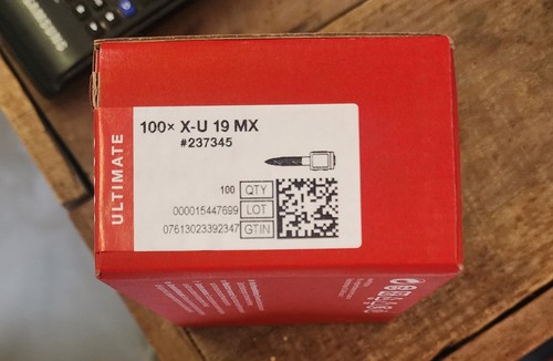 Hilti X-U 19 MX Collated Fastener 100pcs 237345 Concrete Nails ...