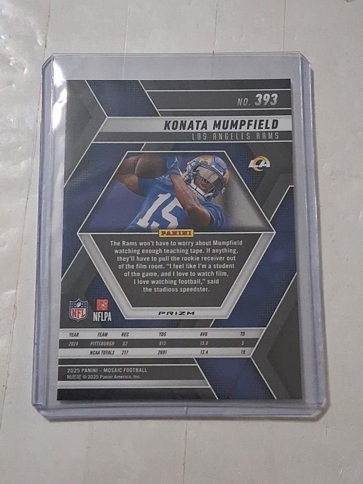 2025 Mosaic Football KONATA MUMPFIELD #393 Candy Cane Prizm SP | eBay